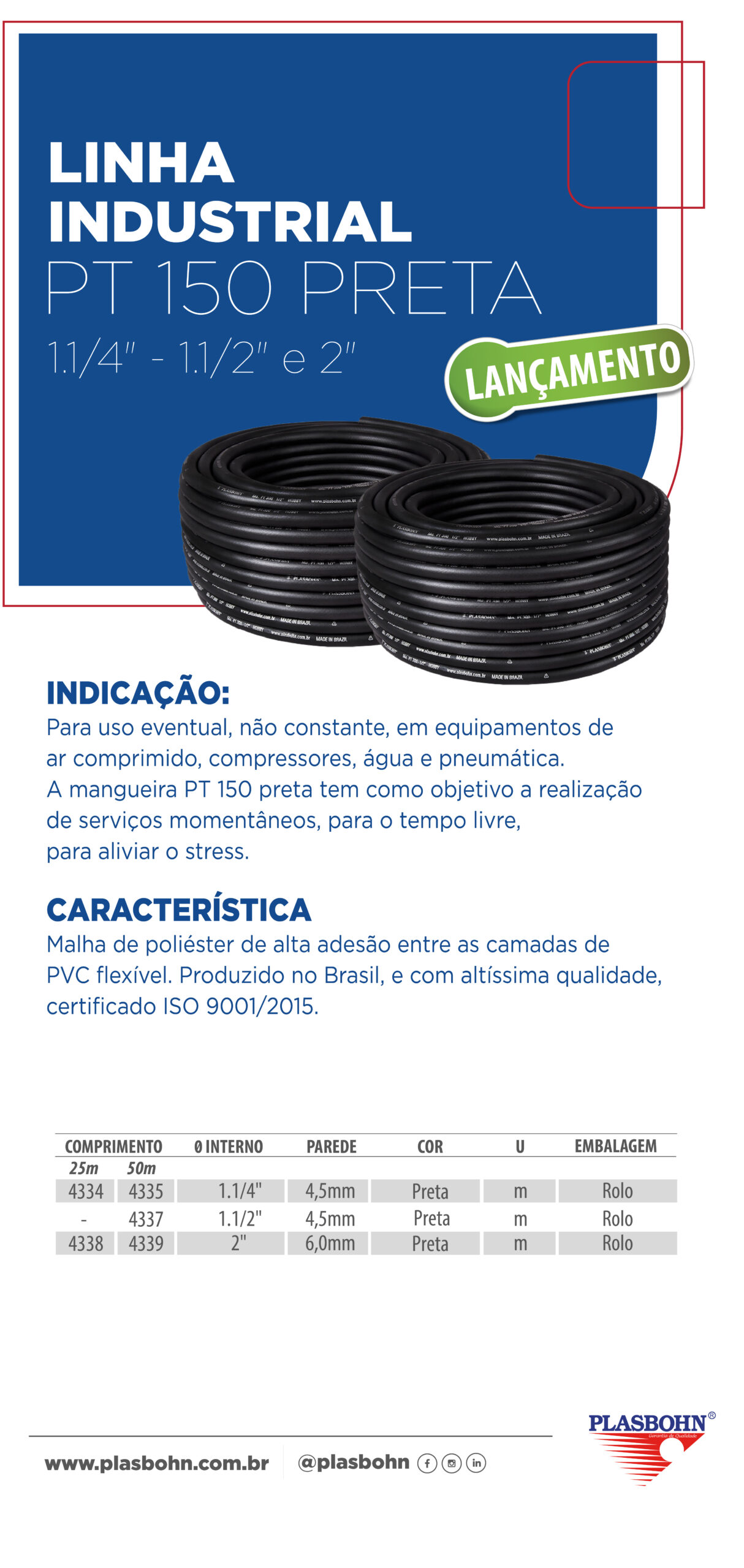 LANÇAMENTO: PT 150 Preta – Plasbohn